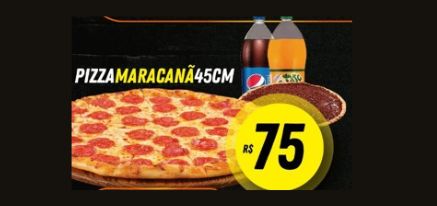 Pizza Maracanã 45cm +Pizza Pequena + Refri 2L